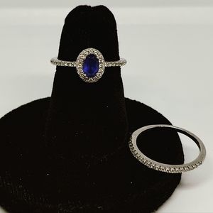 Berricle | Jewelry | Sterling And Sapphire Cz Engagement And Wedding ...